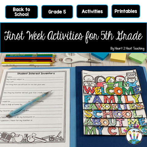 First Week of School Activities for 5th Grade – Heart 2 Heart Teaching