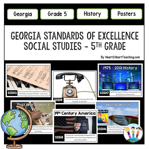 Georgia Standards of Excellence 5th Grade Social Studies Posters ...