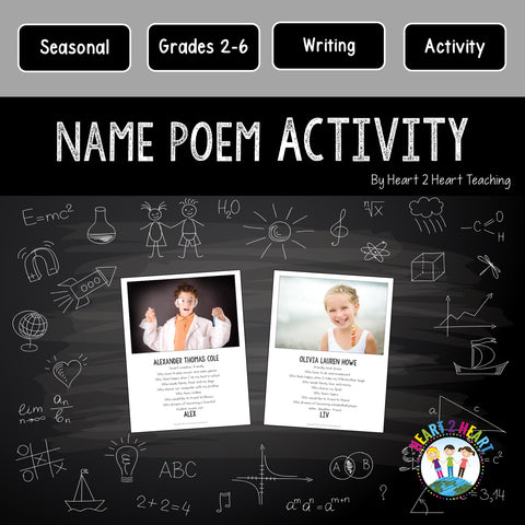 Back to School Activities for the First Week of School: Name Poem Acti ...