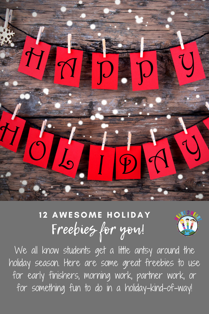 12 Awesome Freebies for the Christmas Season – Heart 2 Heart Teaching