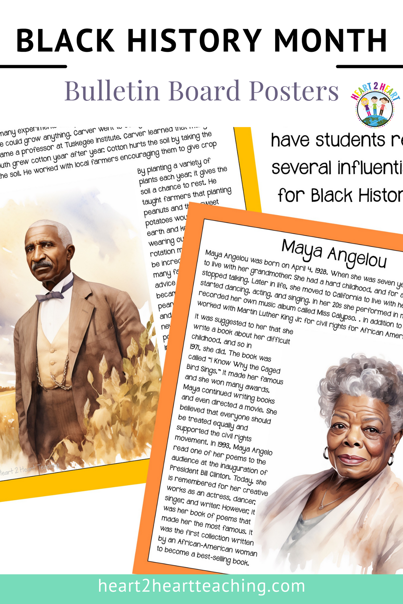 Black History Month Bulletin Board Posters – Heart 2 Heart Teaching