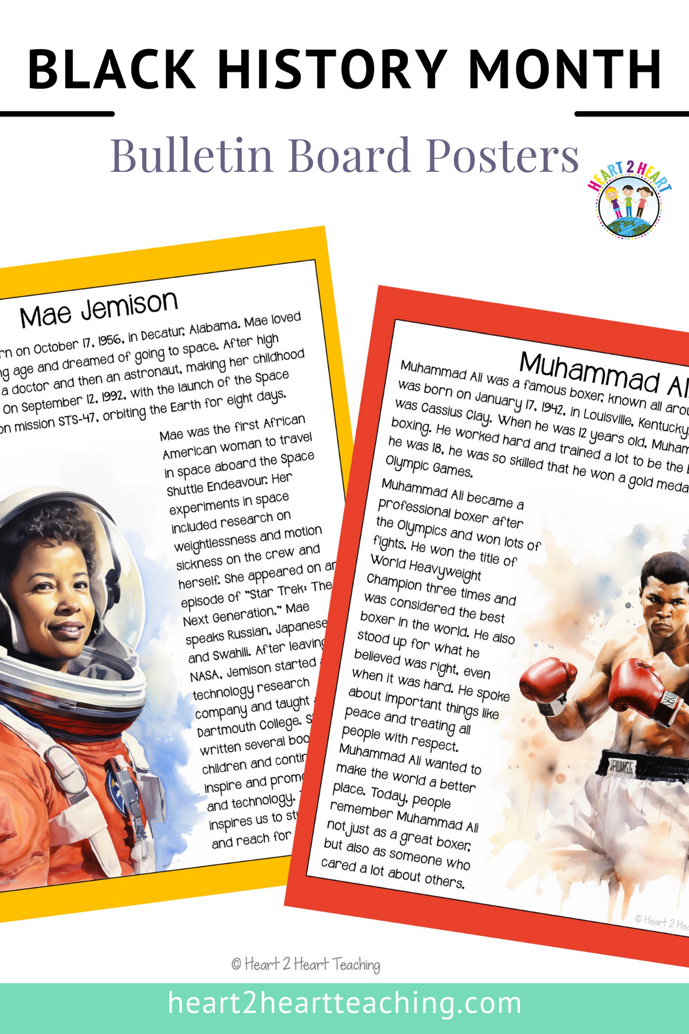 Black History Month Bulletin Board Posters – Heart 2 Heart Teaching
