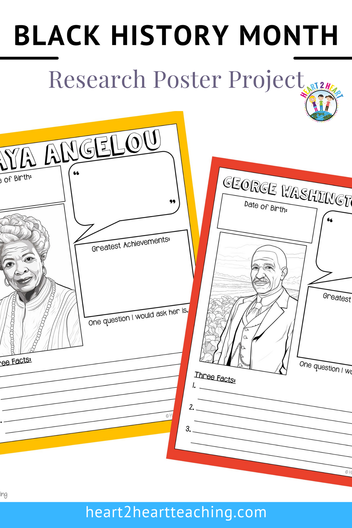 Black History Month Research Poster Project – Heart 2 Heart Teaching