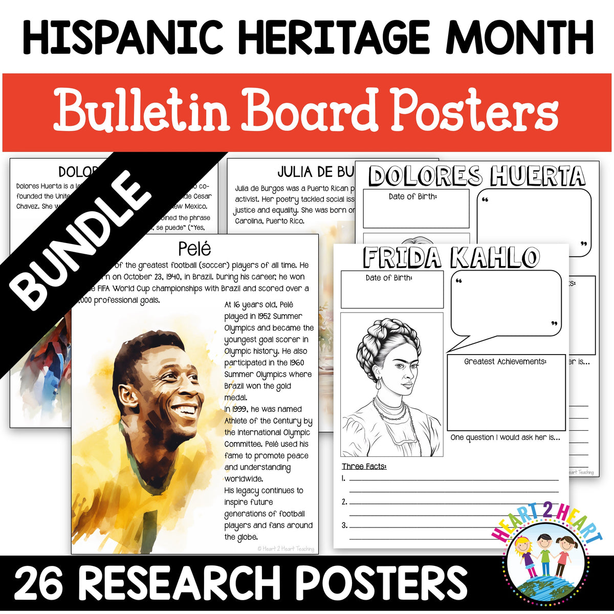 Hispanic Heritage Month Research Poster Project – Heart 2 Heart Teaching
