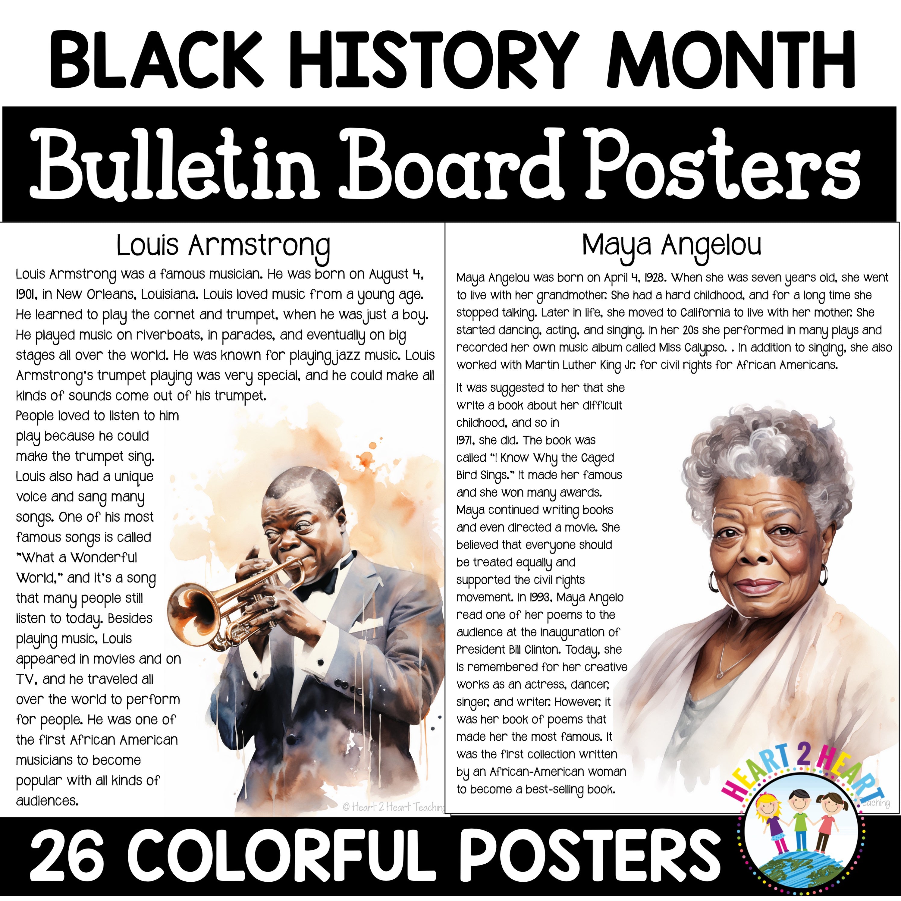 Black History Month Bulletin Board Posters – Heart 2 Heart Teaching