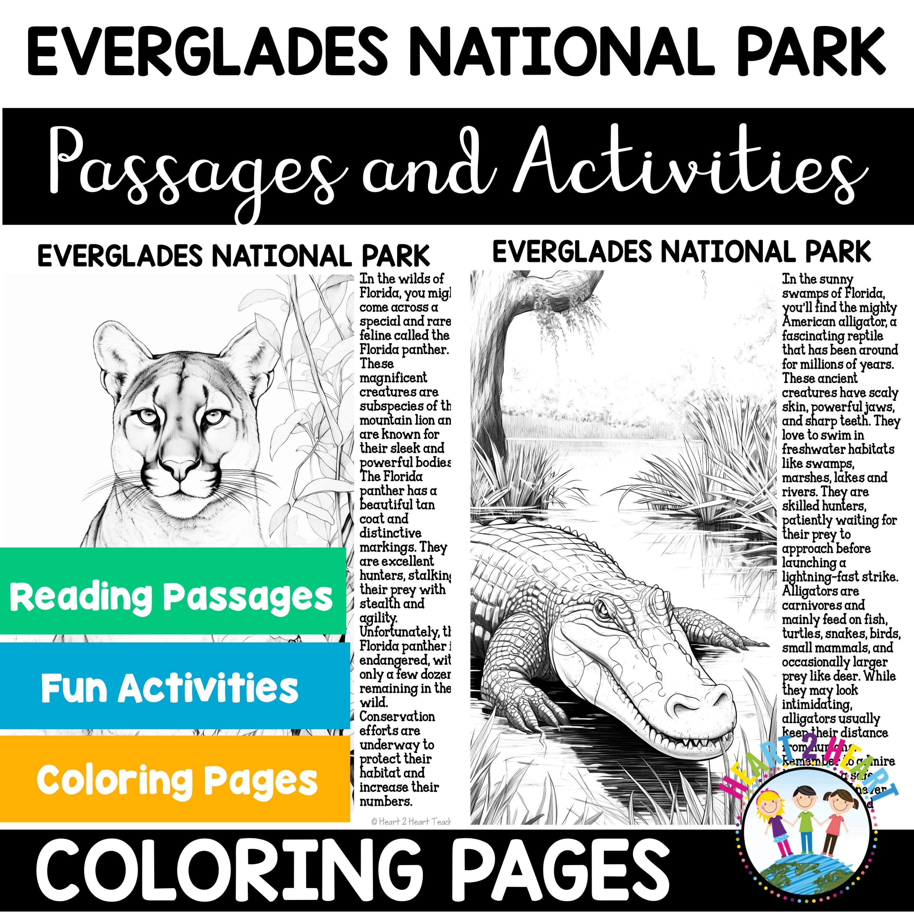 Everglades National Park Coloring Pages – Heart 2 Heart Teaching