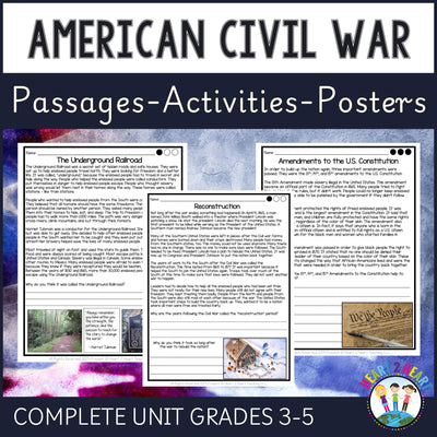 American Civil War Complete Unit with Abraham Lincoln, Harriet Tubman ...