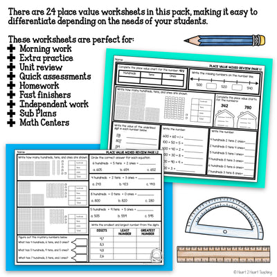 Grade 2 Place Value Activities Math Worksheets Reviews CCSS 2.NBT.A.2 ...