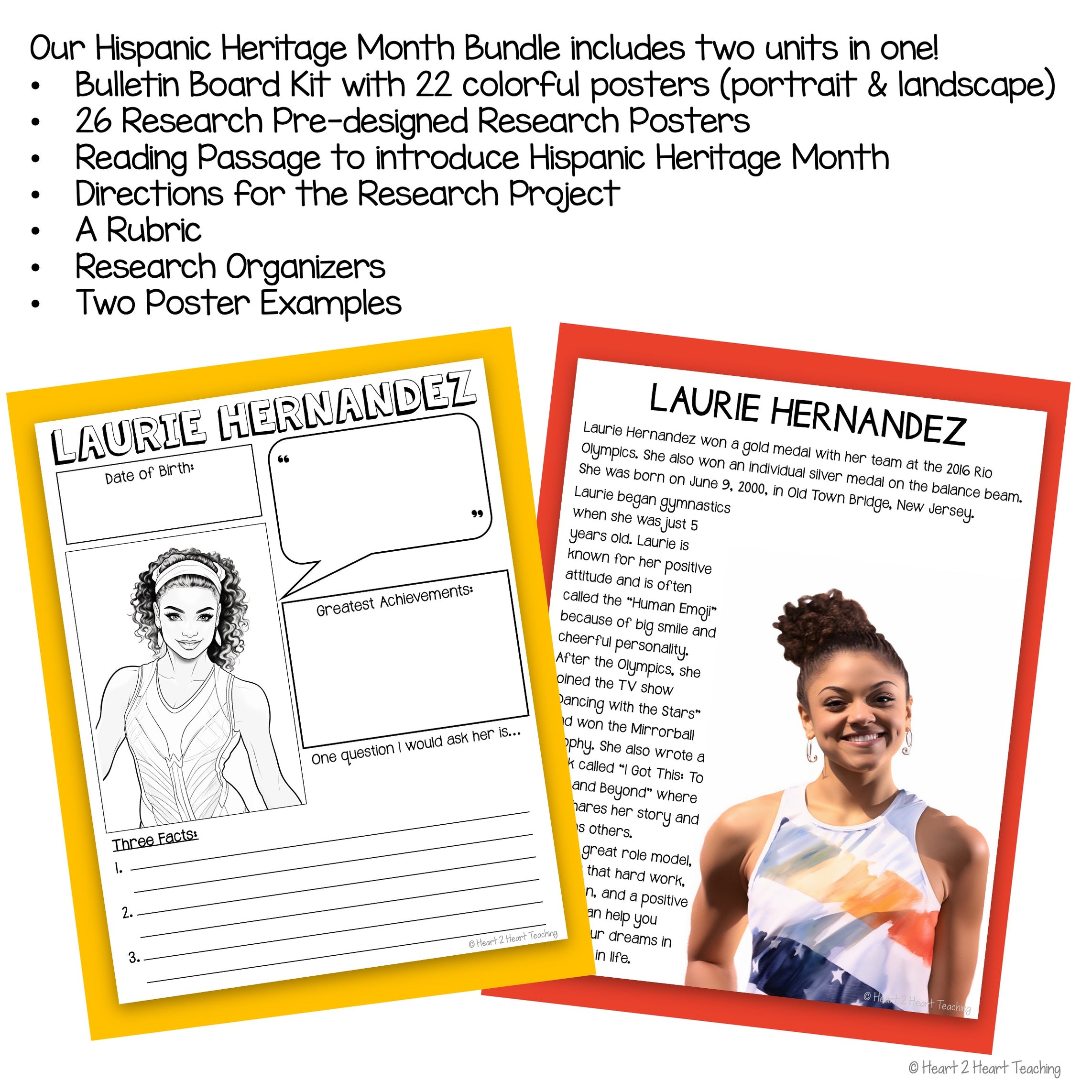 Hispanic Heritage Month Research Poster Project – Heart 2 Heart Teaching