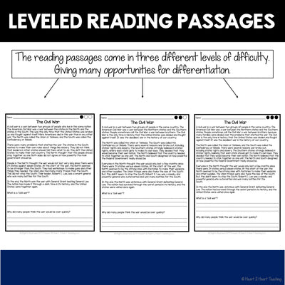 American Civil War Complete Unit with Abraham Lincoln, Harriet Tubman ...