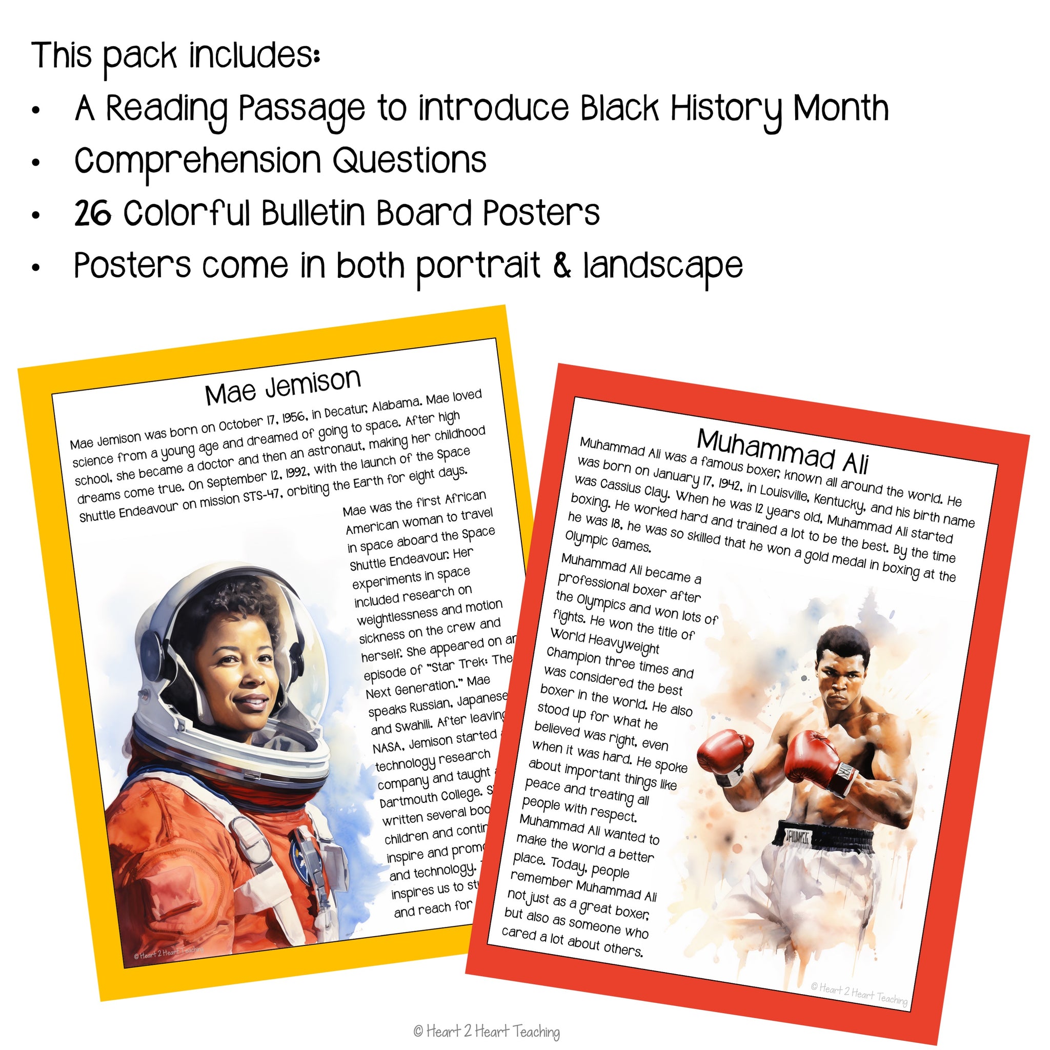 Black History Month Bulletin Board Posters – Heart 2 Heart Teaching