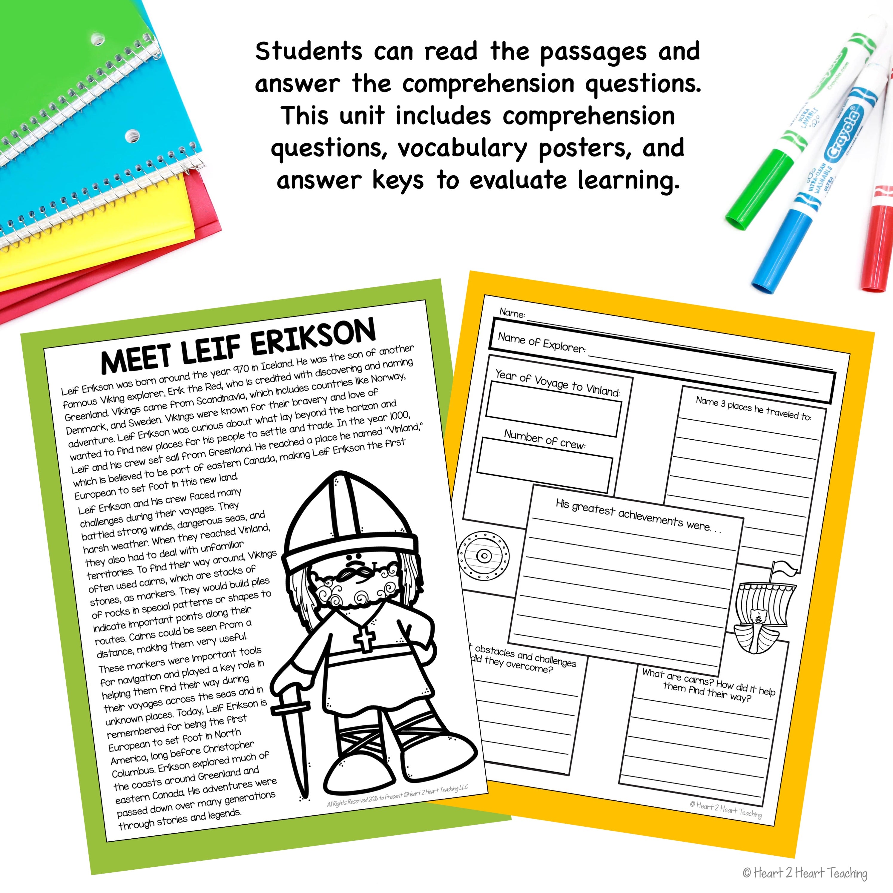 Explorer & Viking Leif Erikson Complete Unit – Heart 2 Heart Teaching