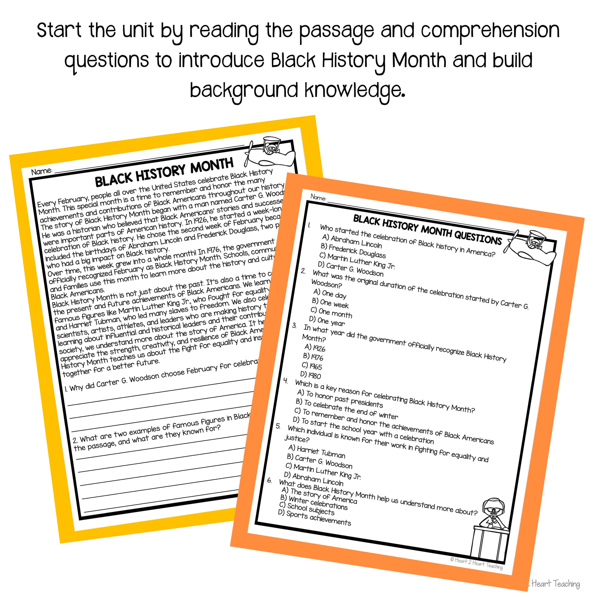 Black History Month Research Poster Project – Heart 2 Heart Teaching