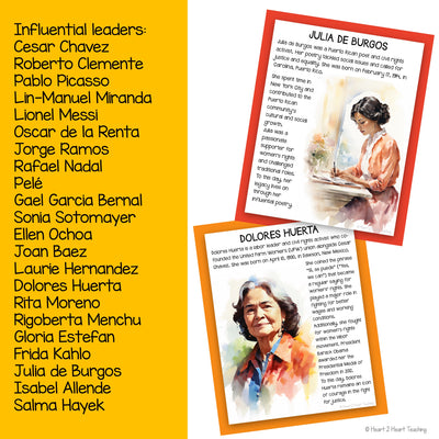 Hispanic Heritage Month Research Poster Project – Heart 2 Heart Teaching