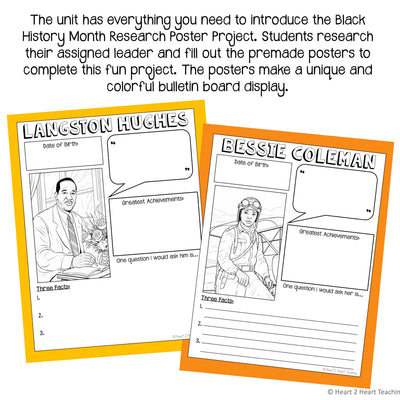 Black History Month Research Poster Project – Heart 2 Heart Teaching