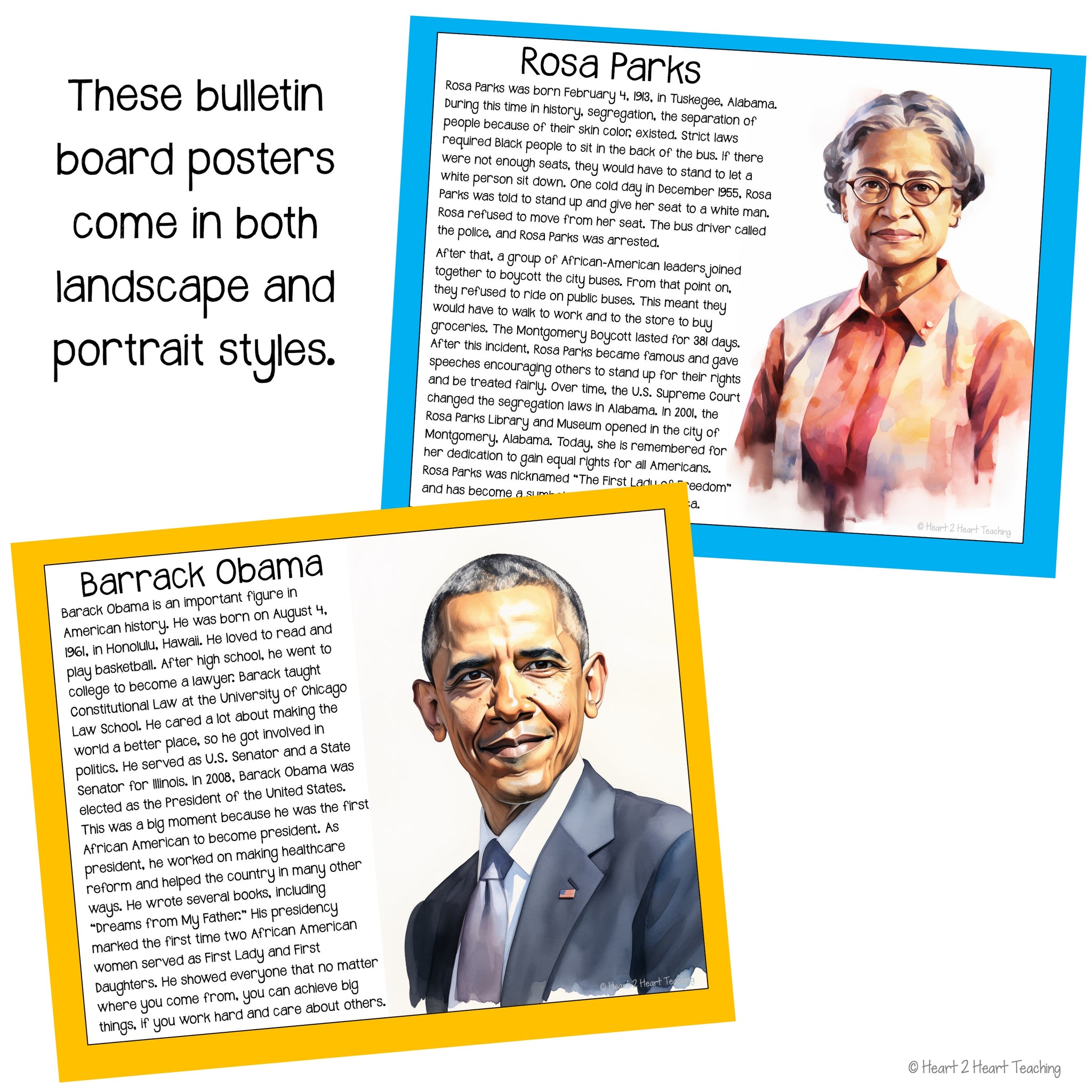 Black History Month Bulletin Board Posters – Heart 2 Heart Teaching