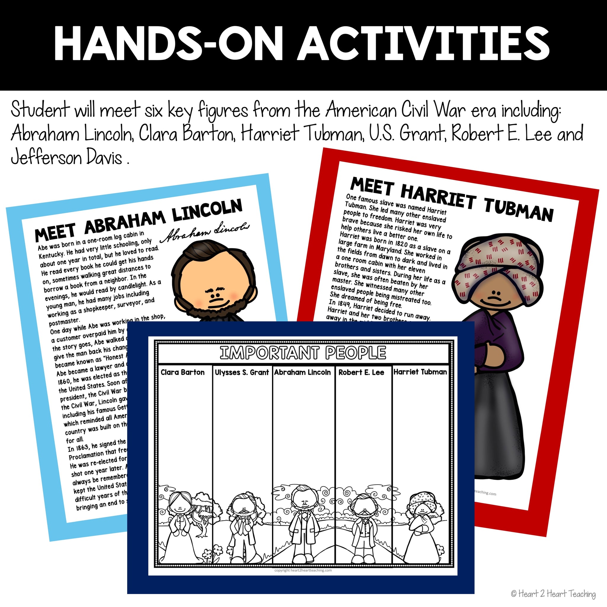 American Civil War Complete Unit with Abraham Lincoln, Harriet Tubman ...
