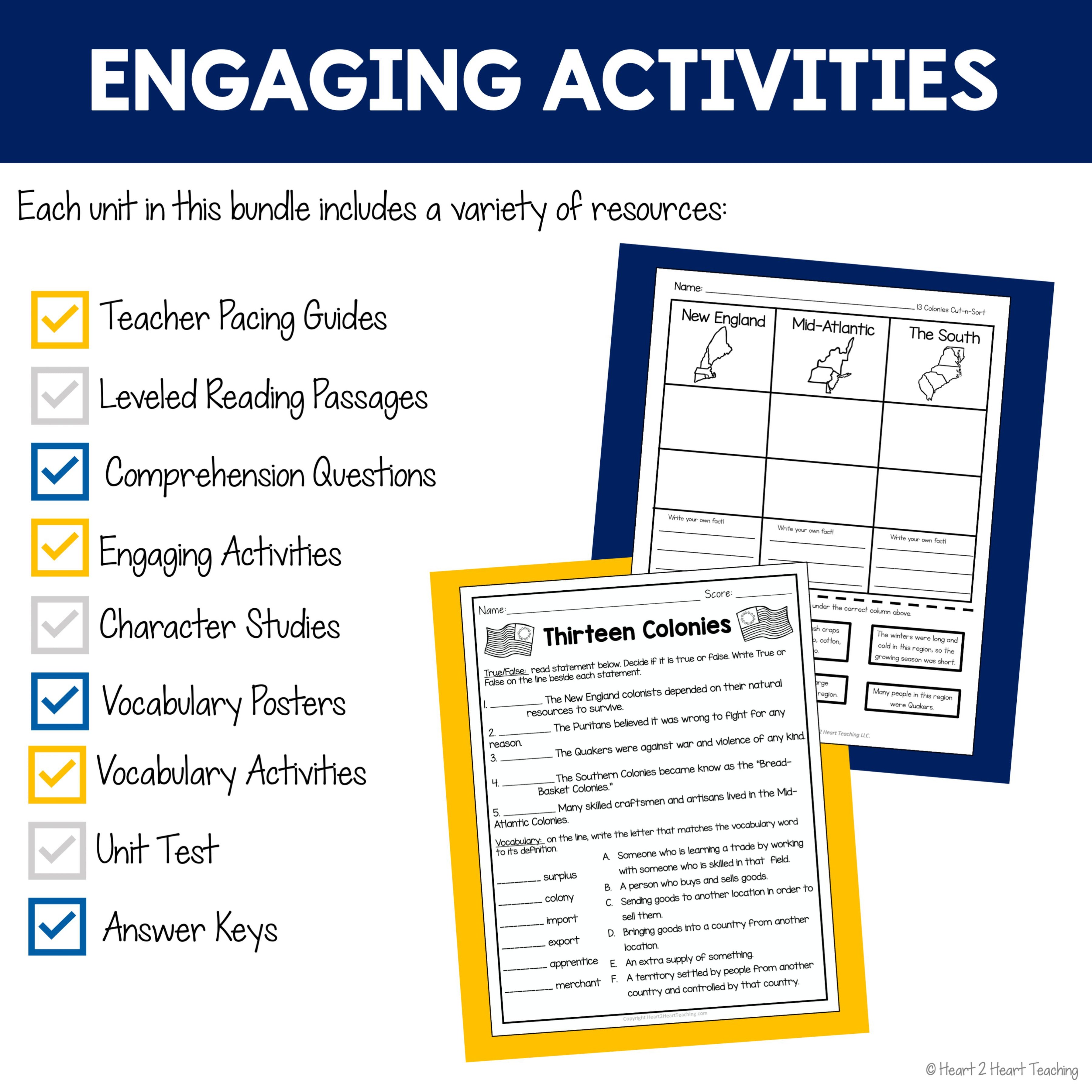 13 Colonies Activities Bundle Complete Unit With Maps, Worksheets, Uni ...