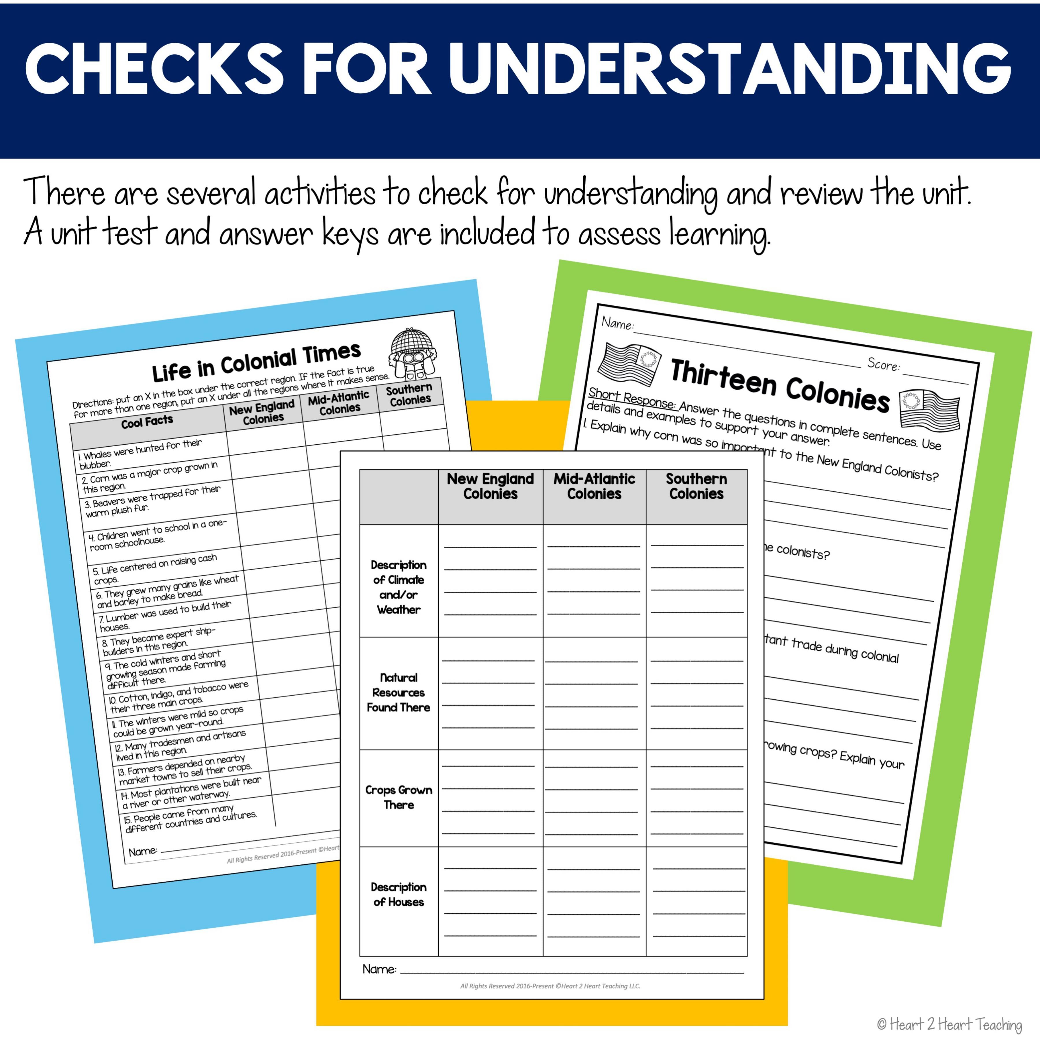 13 Colonies Activities Bundle Complete Unit With Maps, Worksheets, Uni ...