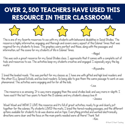 13 Colonies Activities Bundle Complete Unit With Maps, Worksheets, Uni ...