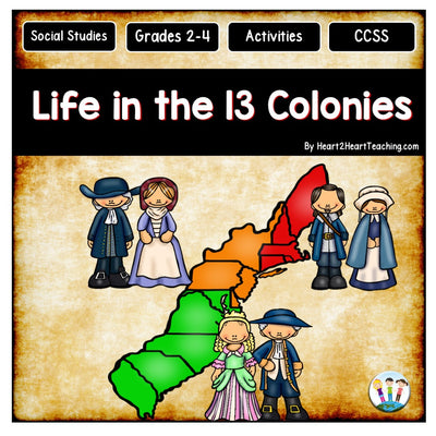 13 Colonies Unit with Leveled Passages, Activities, Flip Book & Test ...