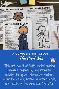 American Civil War Complete Unit with Abraham Lincoln, Harriet Tubman ...