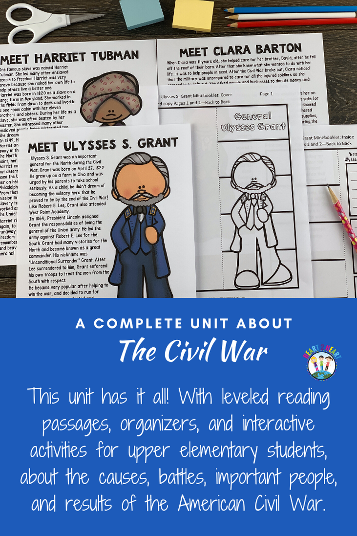 American Civil War Complete Unit with Abraham Lincoln, Harriet Tubman ...