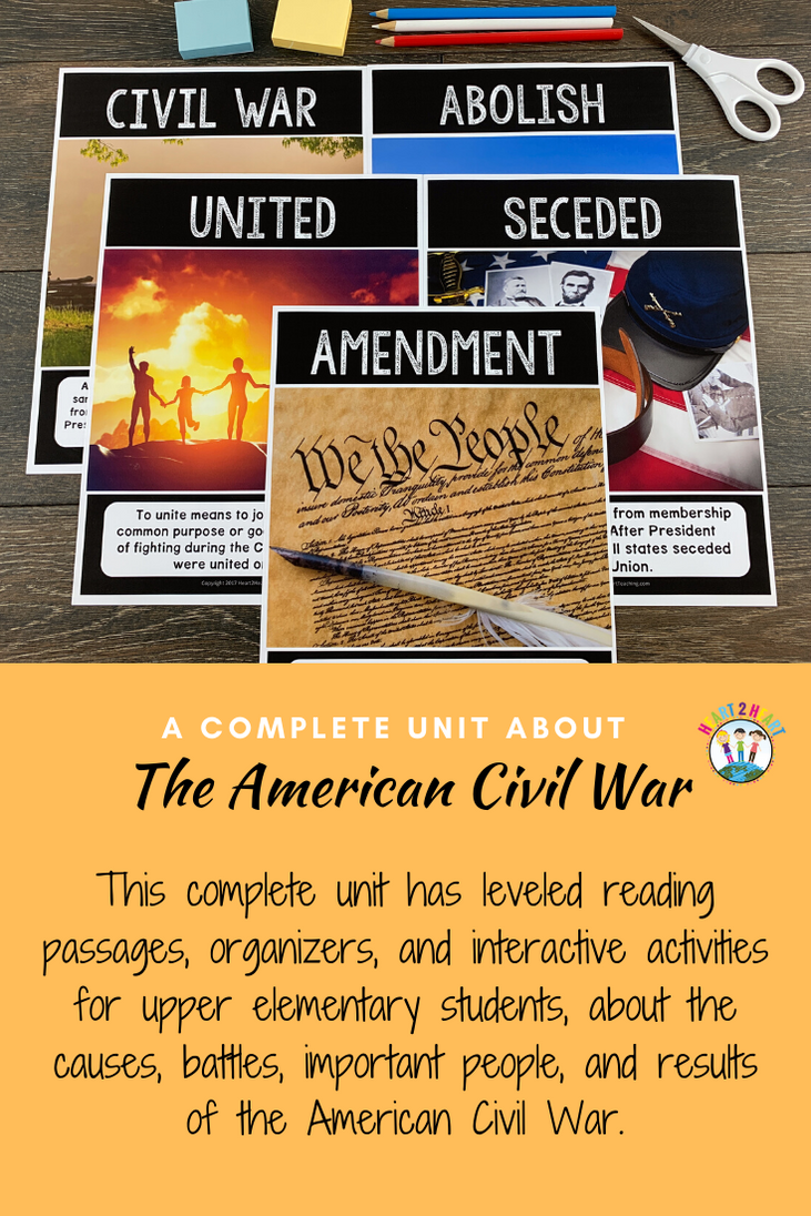 American Civil War Complete Unit with Abraham Lincoln, Harriet Tubman ...