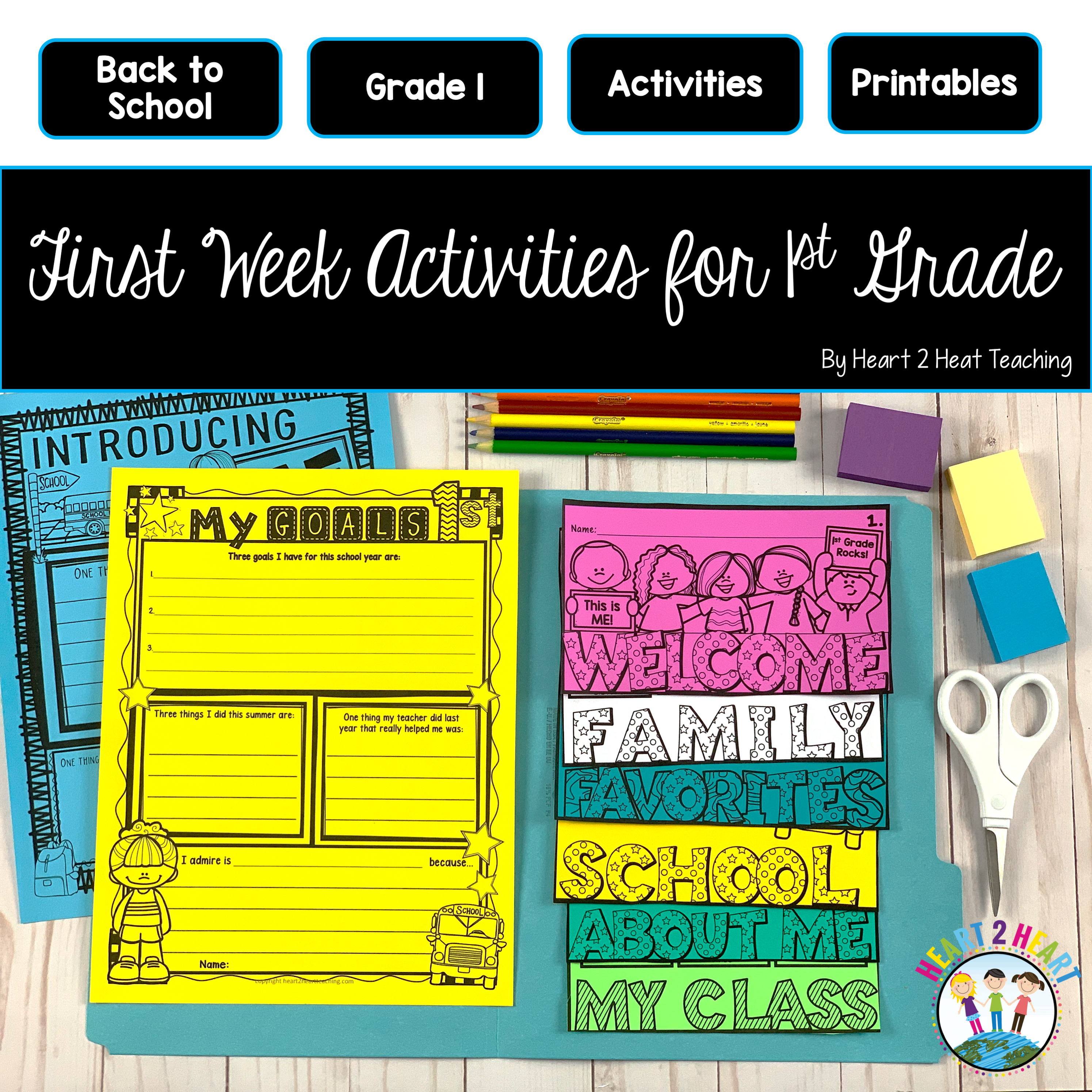 First Week of School Activities for 1st Grade – Heart 2 Heart Teaching