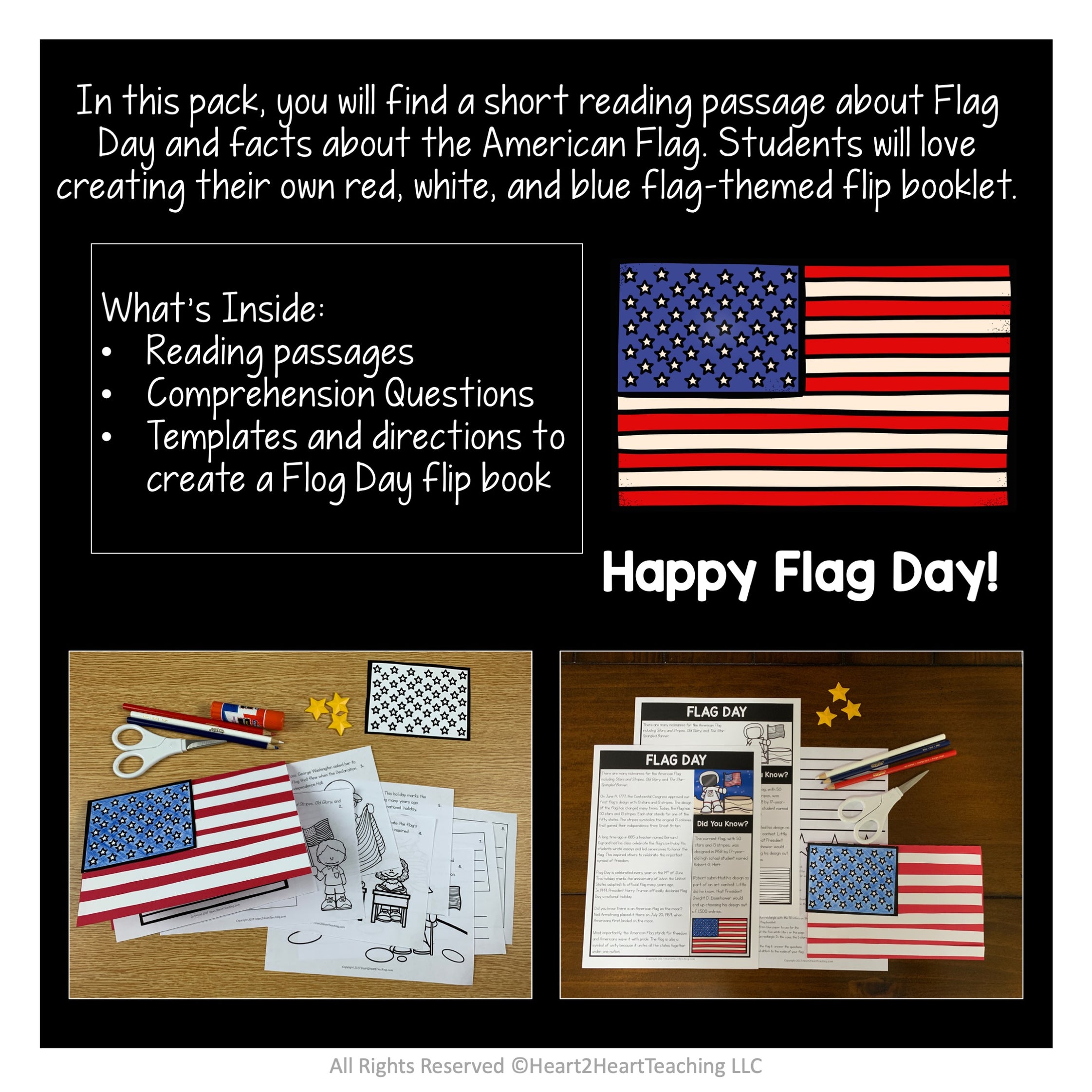 Flag Day Activities: Create a Flag Flip Up Booklet – Heart 2 Heart Teaching