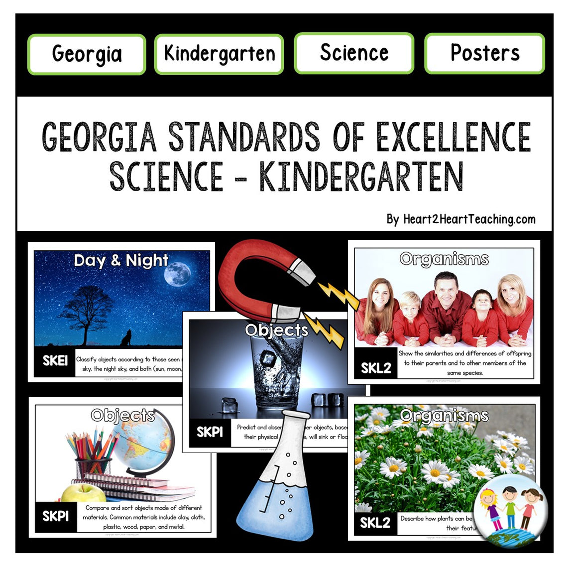 Georgia Standards of Excellence Kindergarten Science Posters – Heart 2 ...