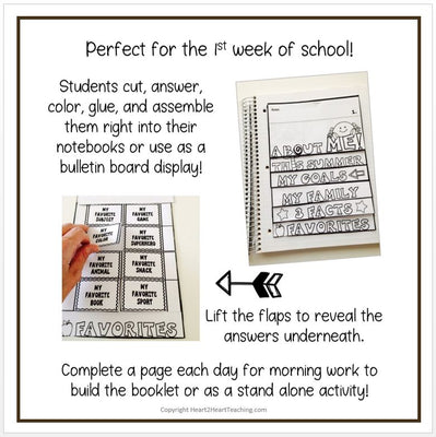 All About Me Flip Book: A FUN Back to School Activity – Heart 2 Heart ...