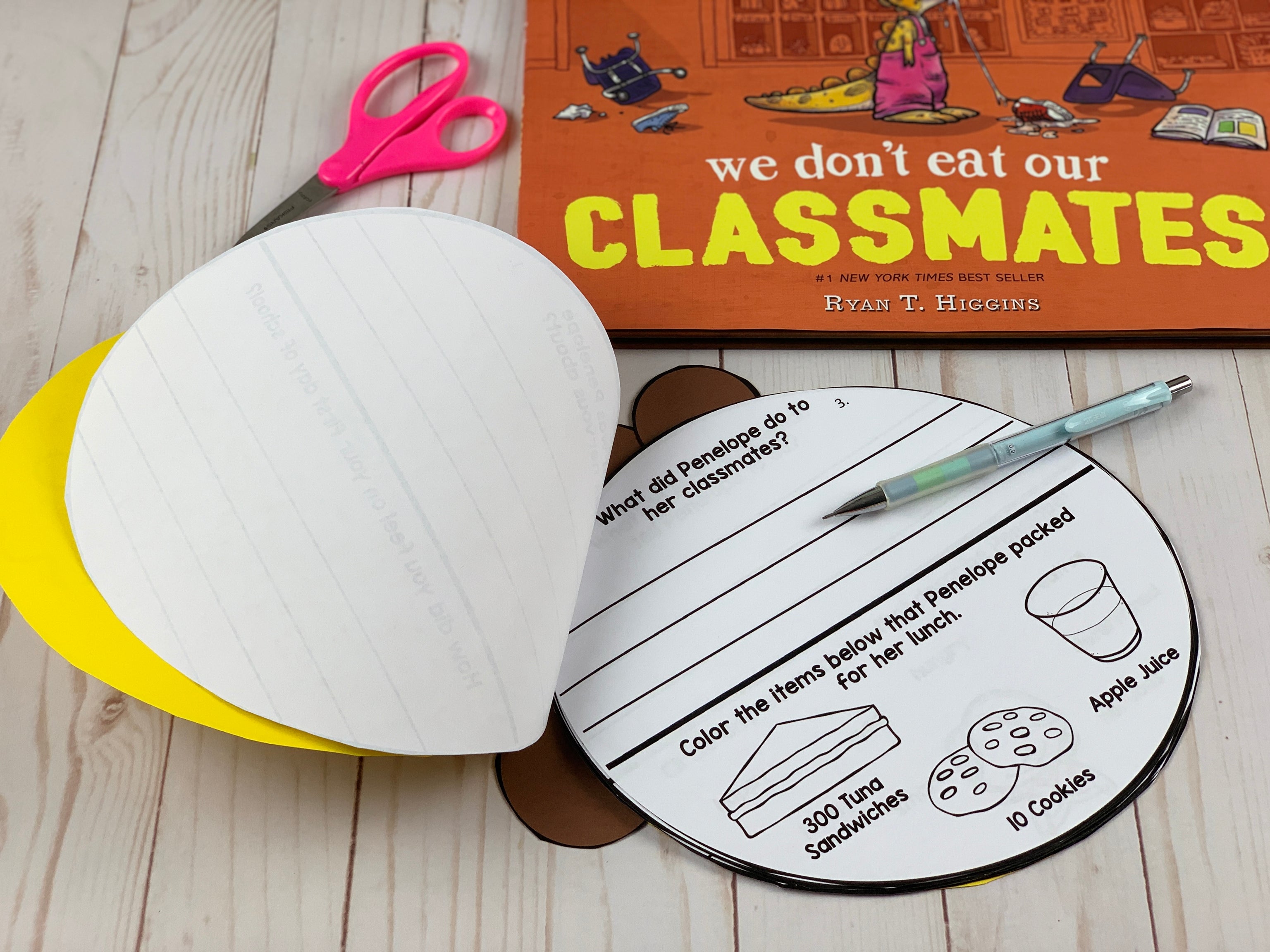 We Don't Eat Our Classmates Activity Pack and Dinosaur Craft – Heart 2 ...