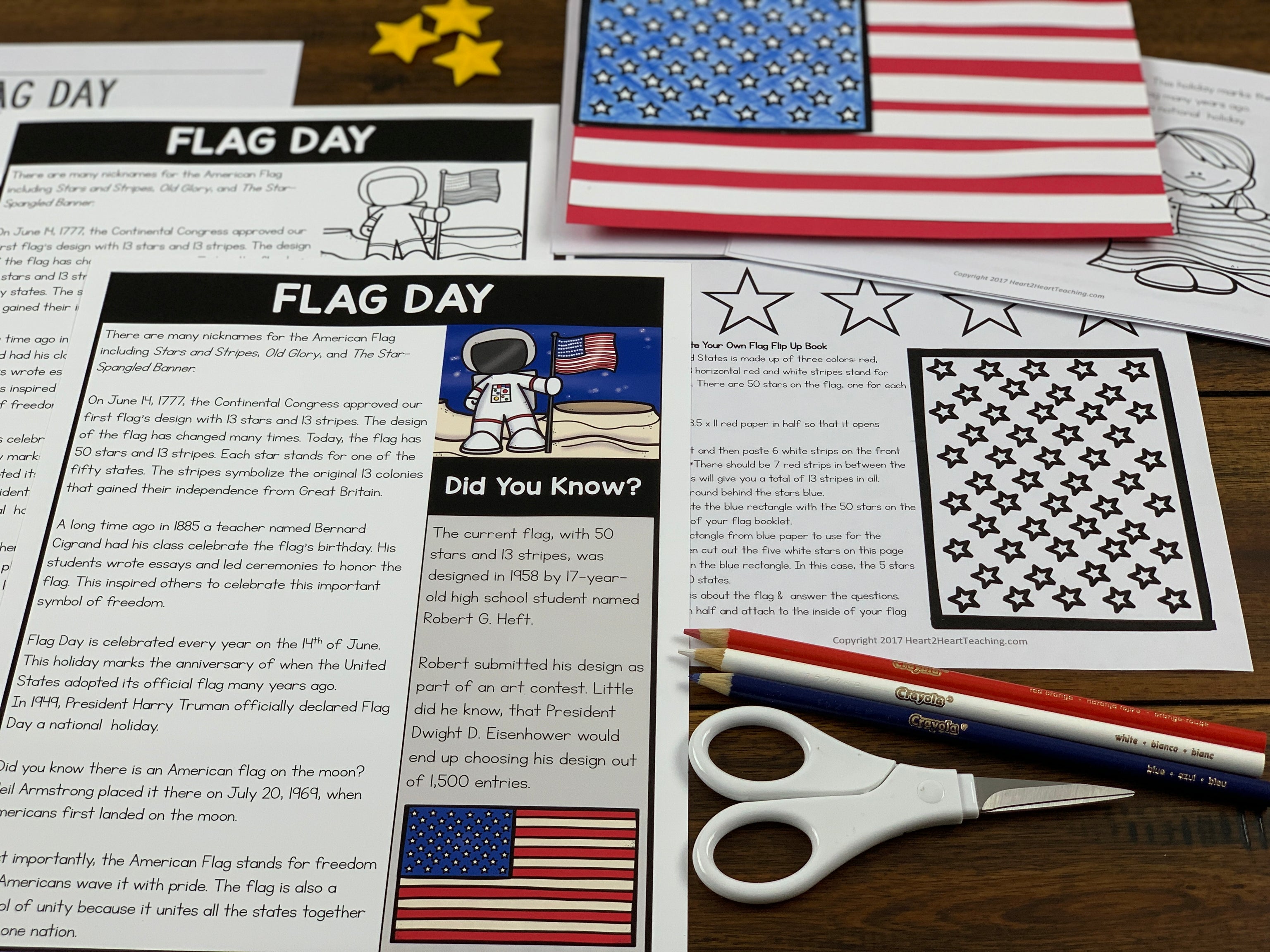 Flag Day Activities: Create a Flag Flip Up Booklet – Heart 2 Heart Teaching