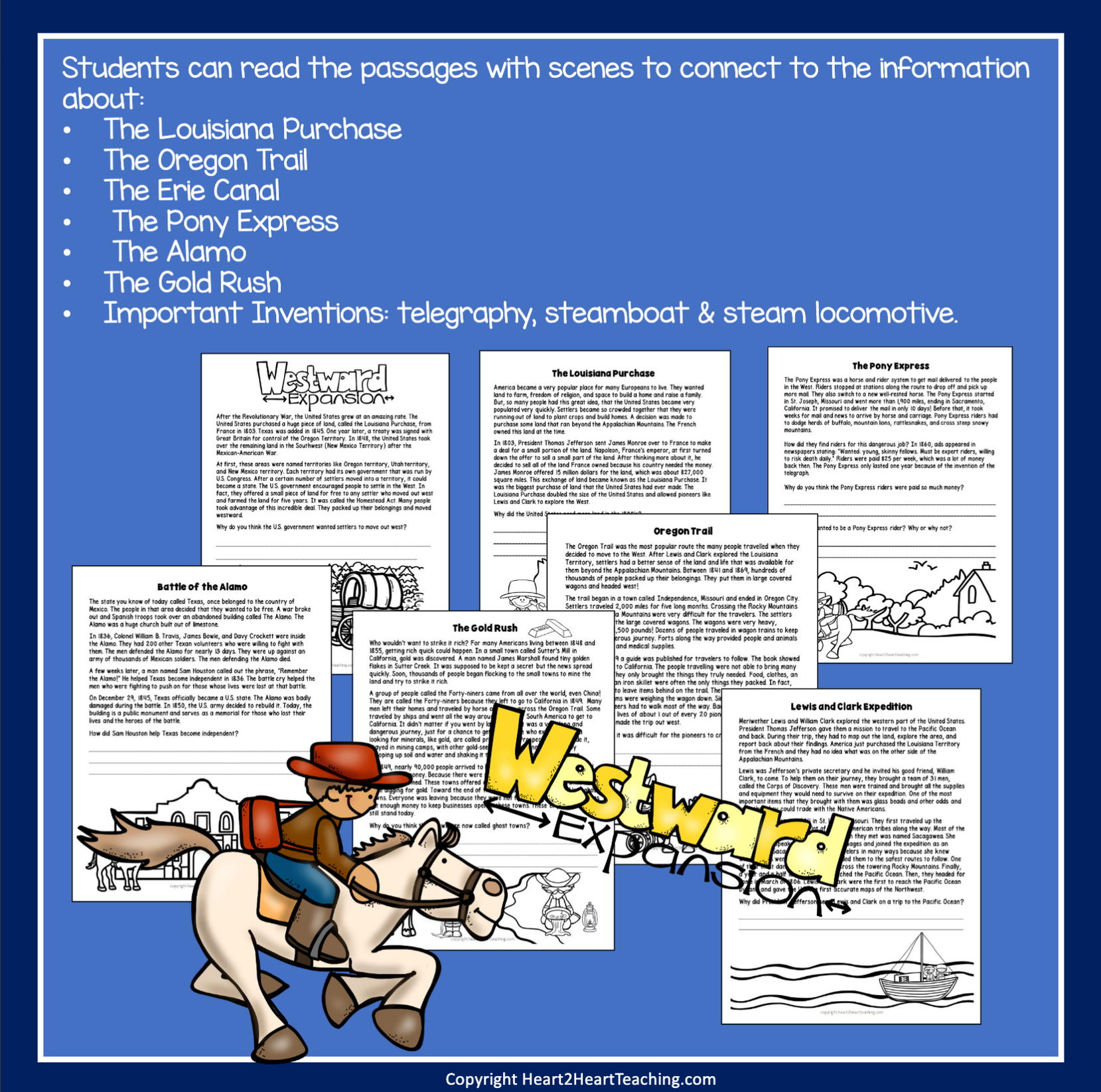 Let's Learn About the Westward Expansion – Heart 2 Heart Teaching