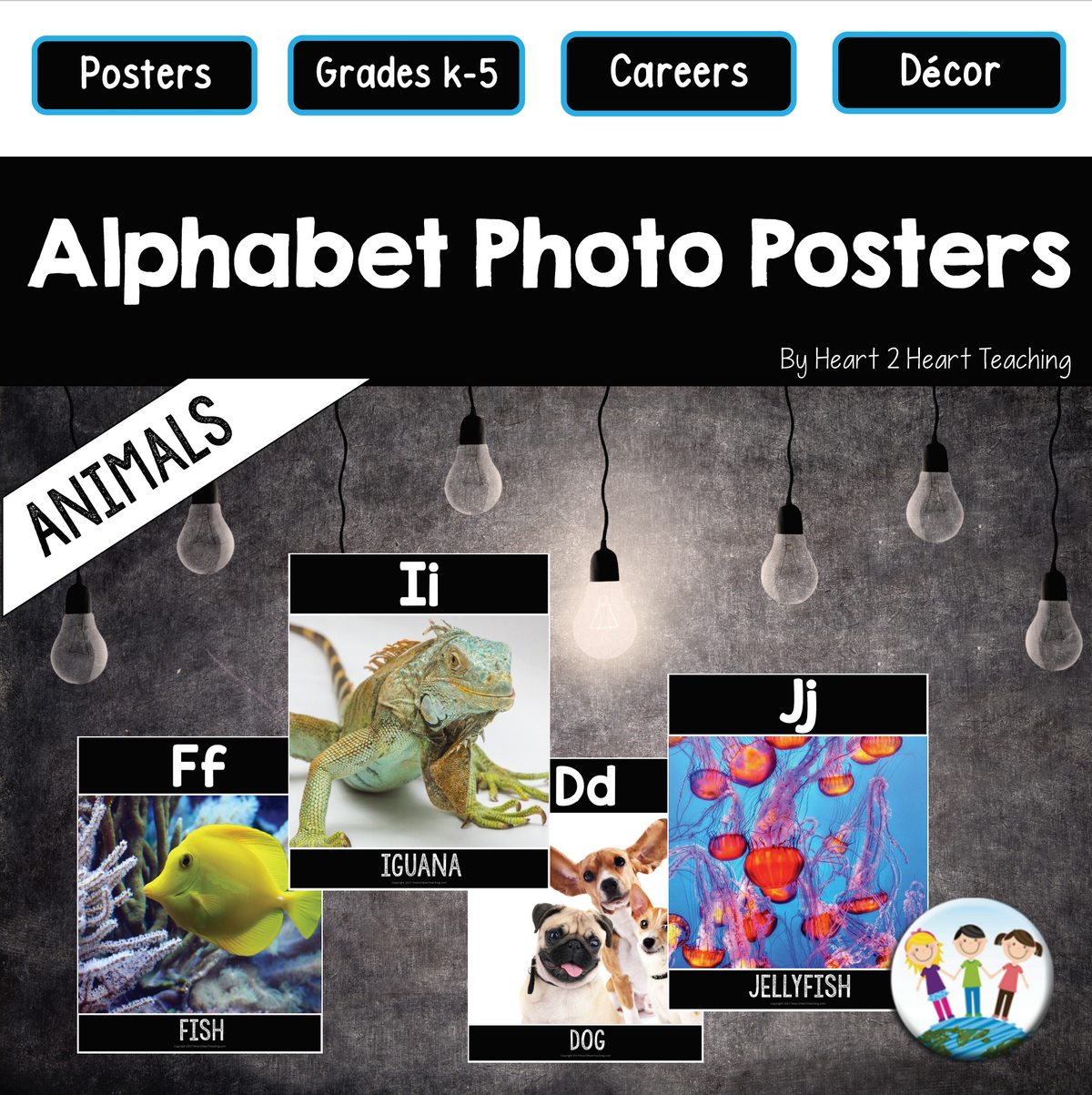 Alphabet Posters: Animals (A to Z) – Heart 2 Heart Teaching