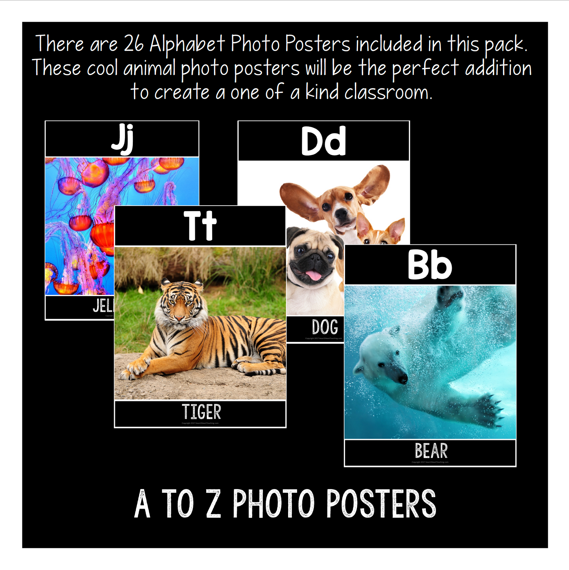 Alphabet Posters: Animals (A to Z) – Heart 2 Heart Teaching