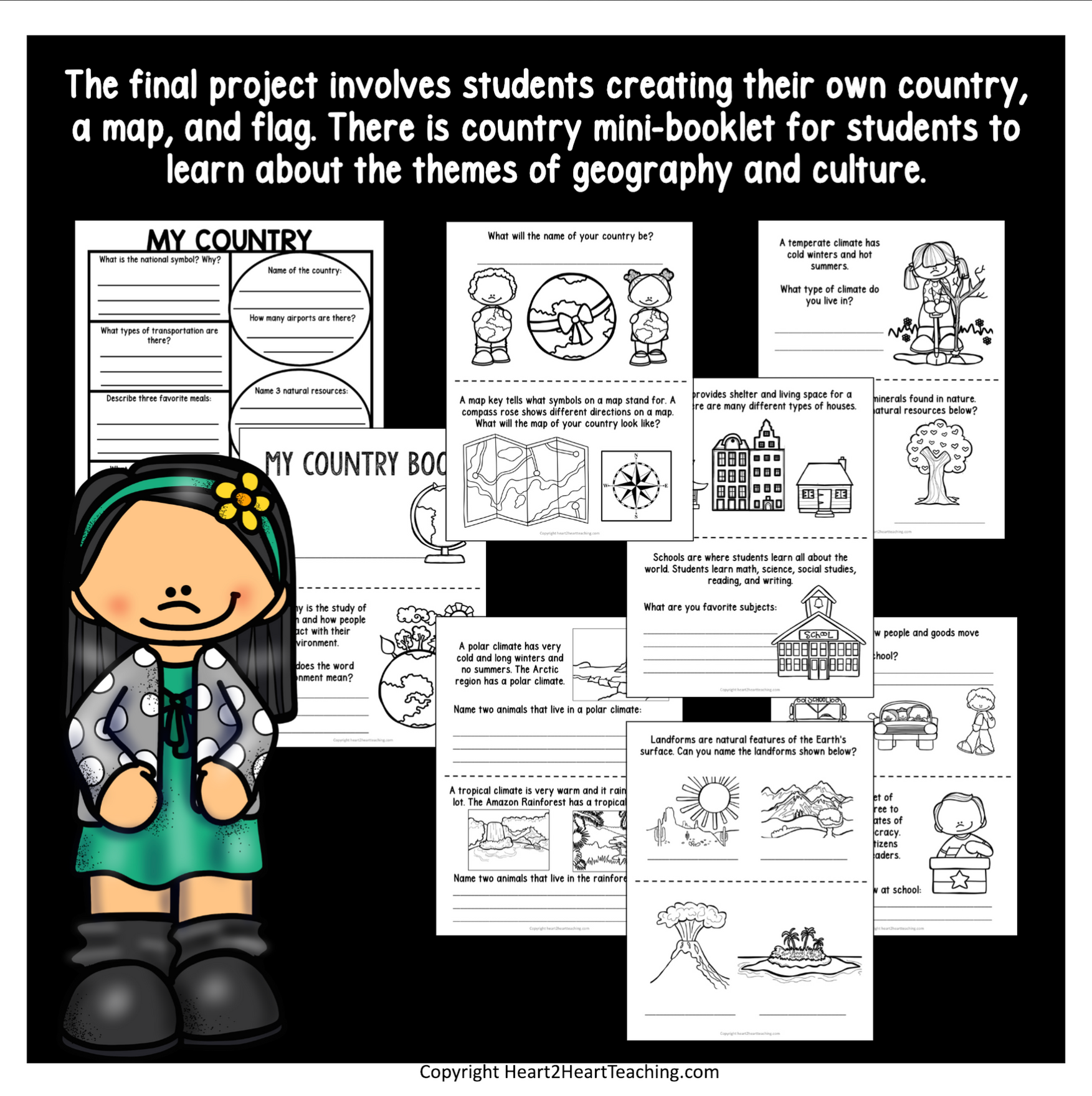 Create a Country Project for Elementary Grades 1-3 – Heart 2 Heart Teaching