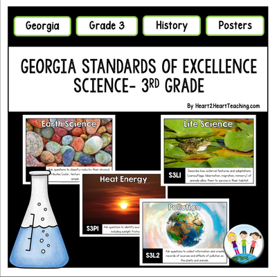 Georgia Standards of Excellence 3rd Grade Science Posters – Heart 2 ...