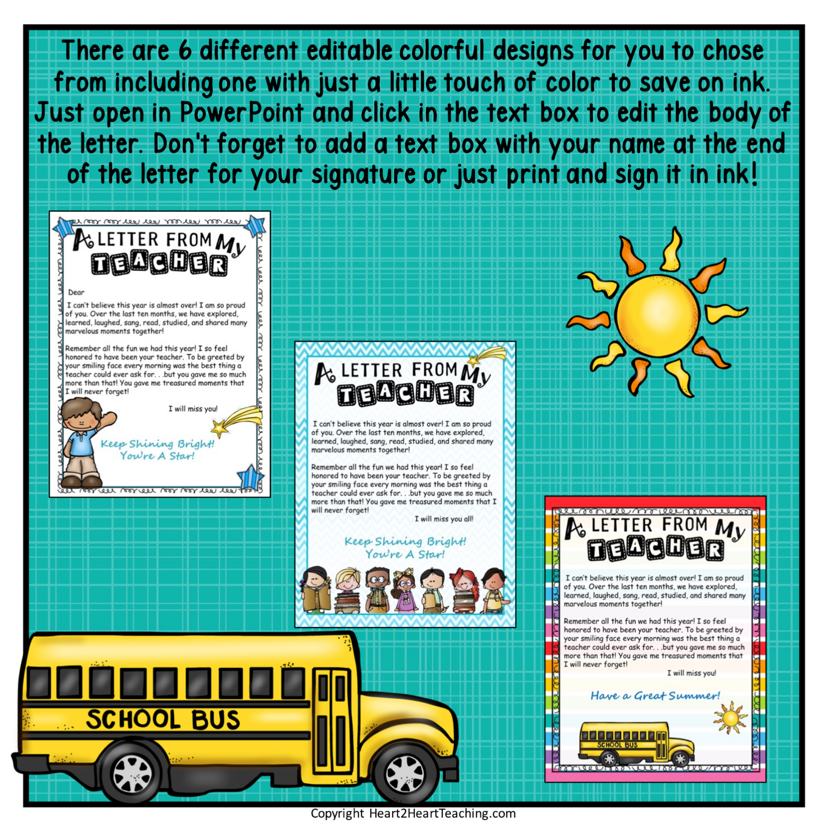 End of Year Letter to Students: Send a Special Goodbye Note Home ...