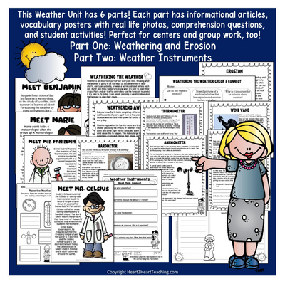 Weather Activities Unit with Clouds, Weather Maps, Weather Instruments ...