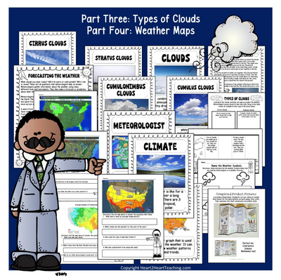 Weather Activities Unit with Clouds, Weather Maps, Weather Instruments ...