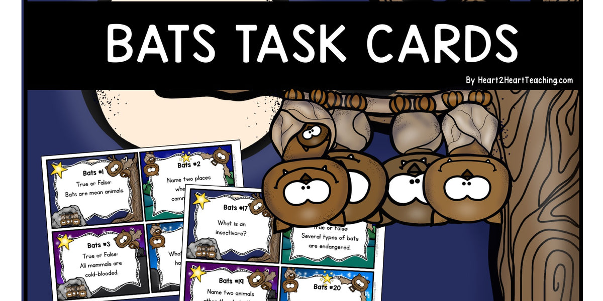 All About Bats Task Cards – Heart 2 Heart Teaching