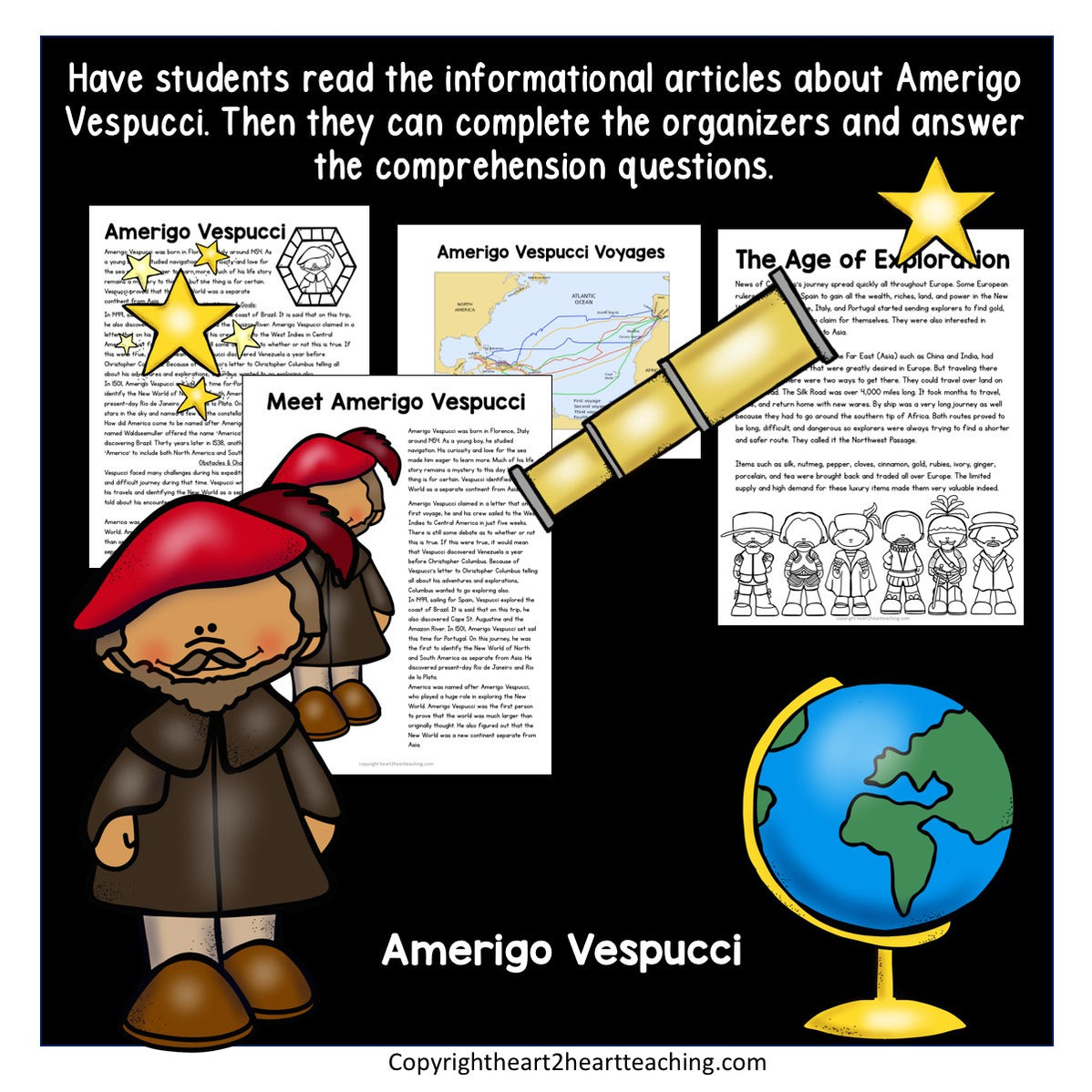 Early European Explorers #2: Magellan, Vespucci, Cortes, Champlain, Pi ...