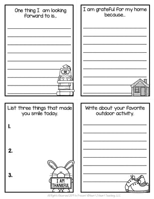 Gratitude Journal Freebie – Heart 2 Heart Teaching