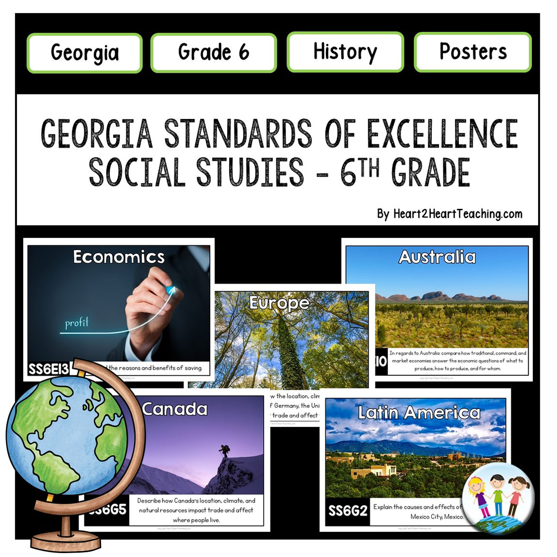 Georgia Standards of Excellence 6th Grade Social Studies Posters ...