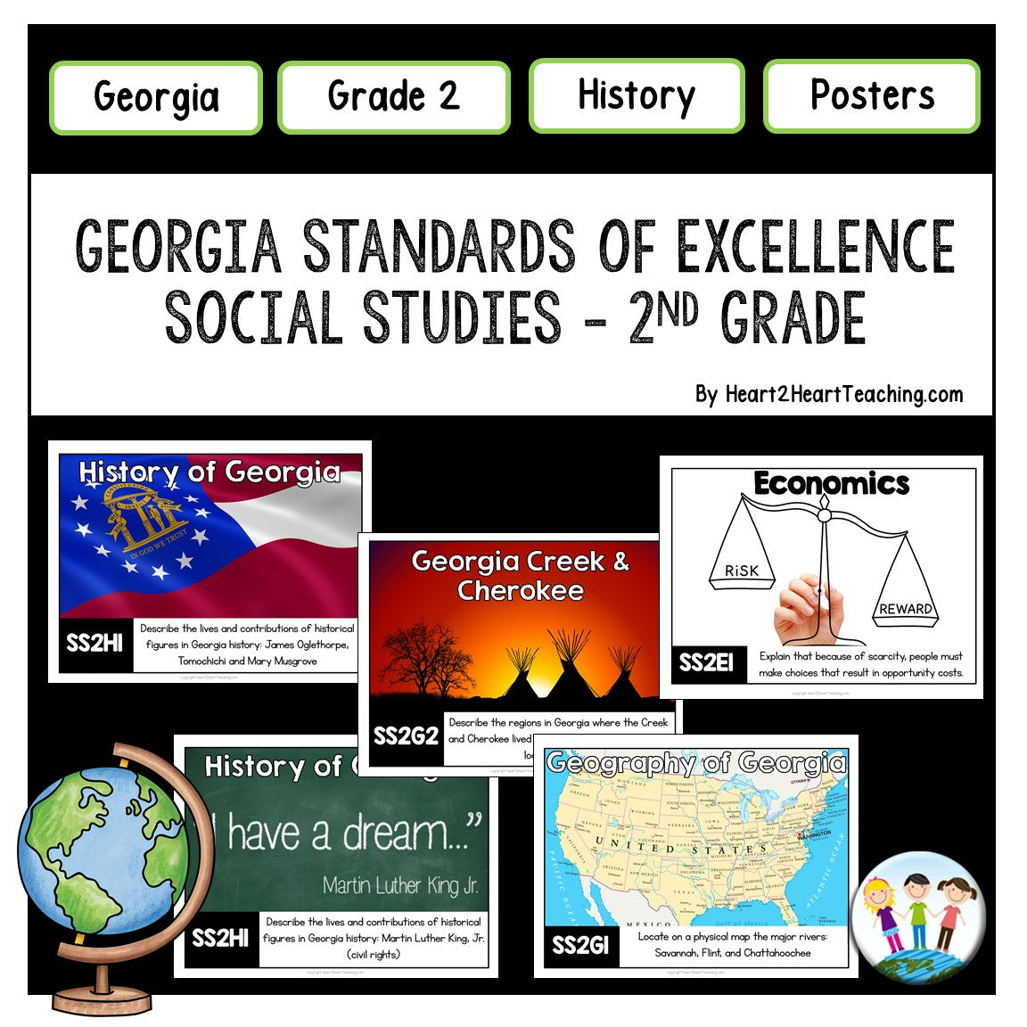 Georgia Standards of Excellence 2nd Grade Social Studies Posters ...