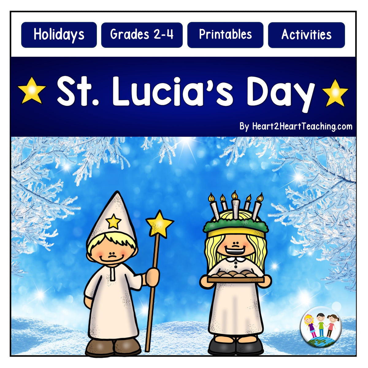 Christmas in Sweden: St. Lucia's Day Activities and Flip Book – Heart 2 ...