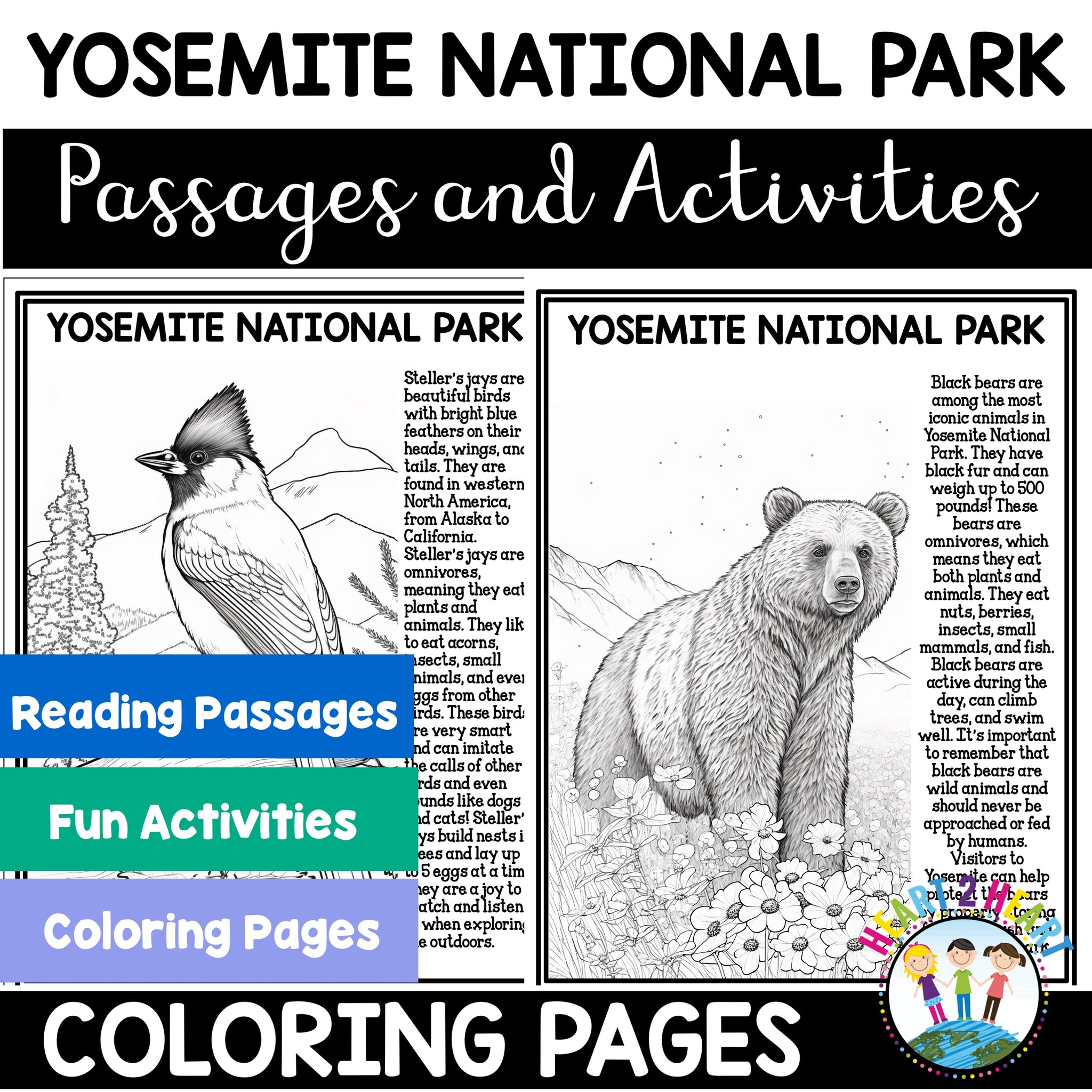 Yosemite National Park Coloring Pages – Heart 2 Heart Teaching