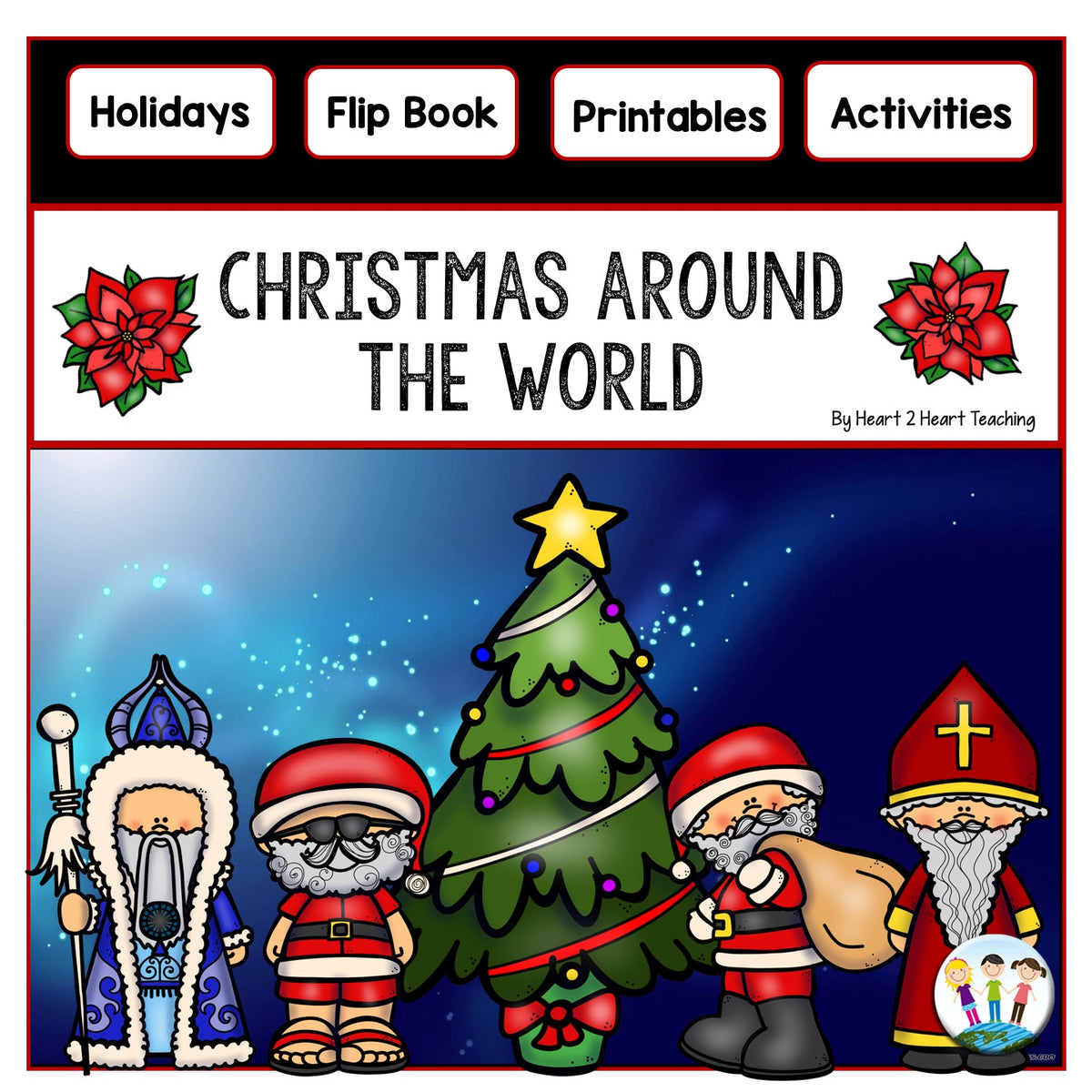 Christmas Around the World Flip Book for 8 Different Countries – Heart ...